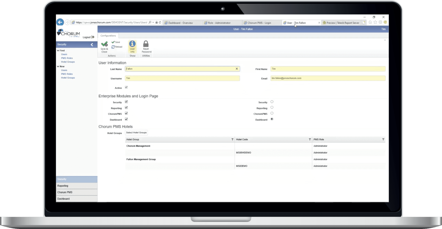 Chorum Enterprise | Consolidated Hotel Reporting | Jonas Chorum