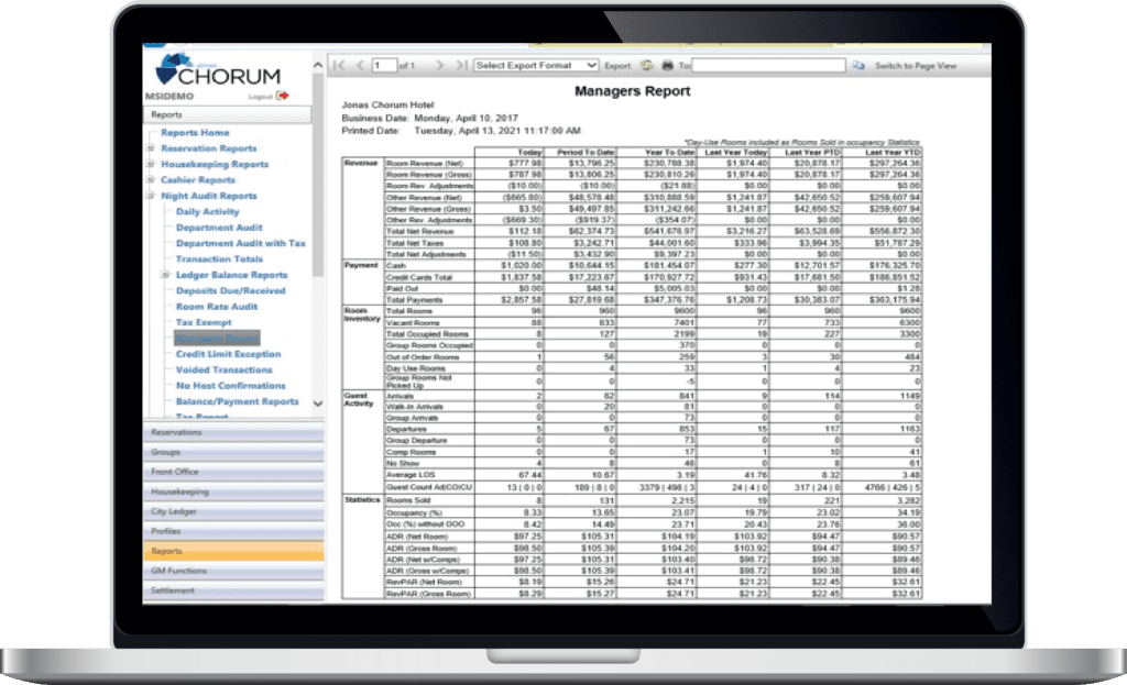 Chorum PMS - Cloud Based Hotel PMS - Jonas Chorum