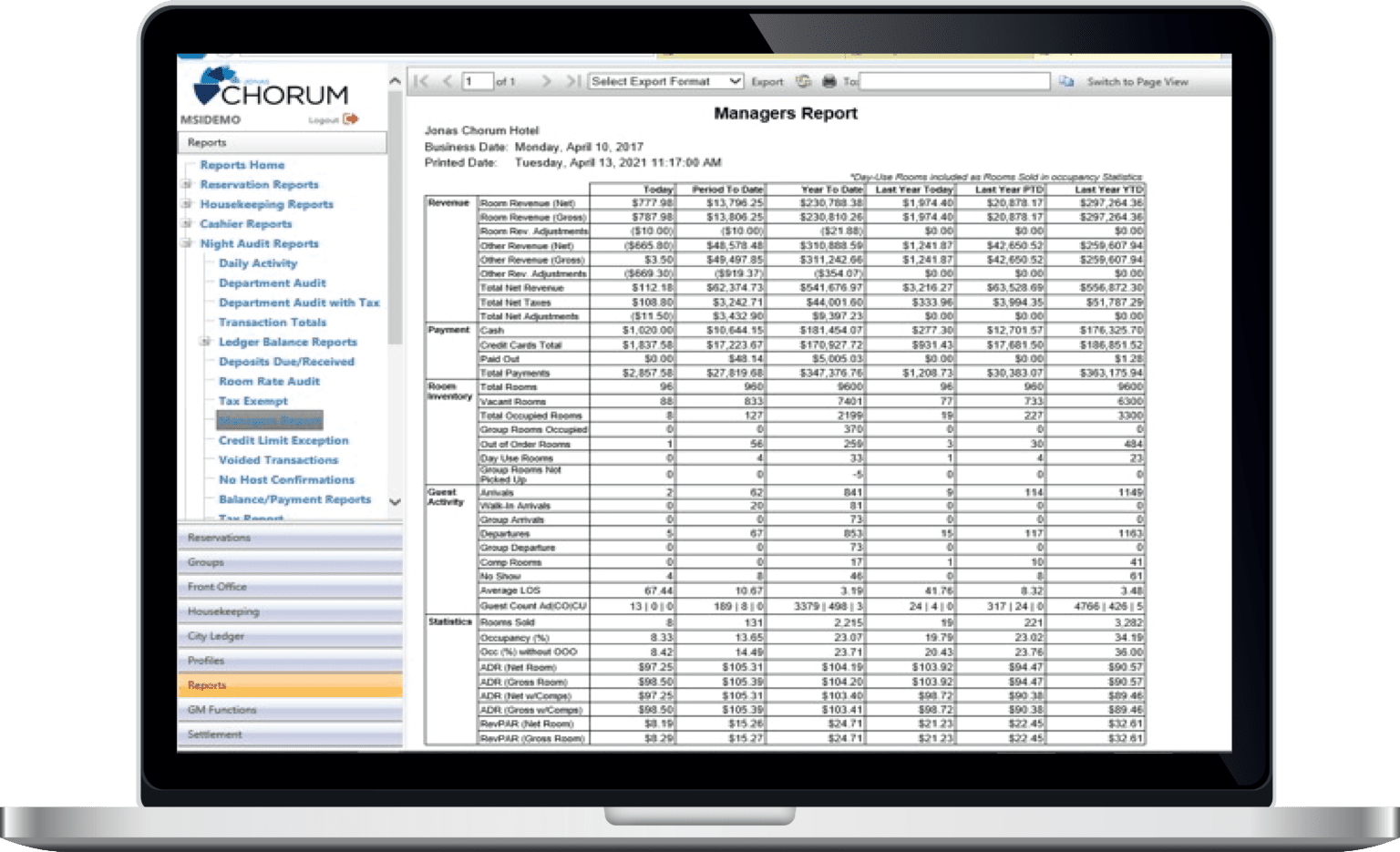 Chorum PMS - Cloud Based Hotel PMS - Jonas Chorum