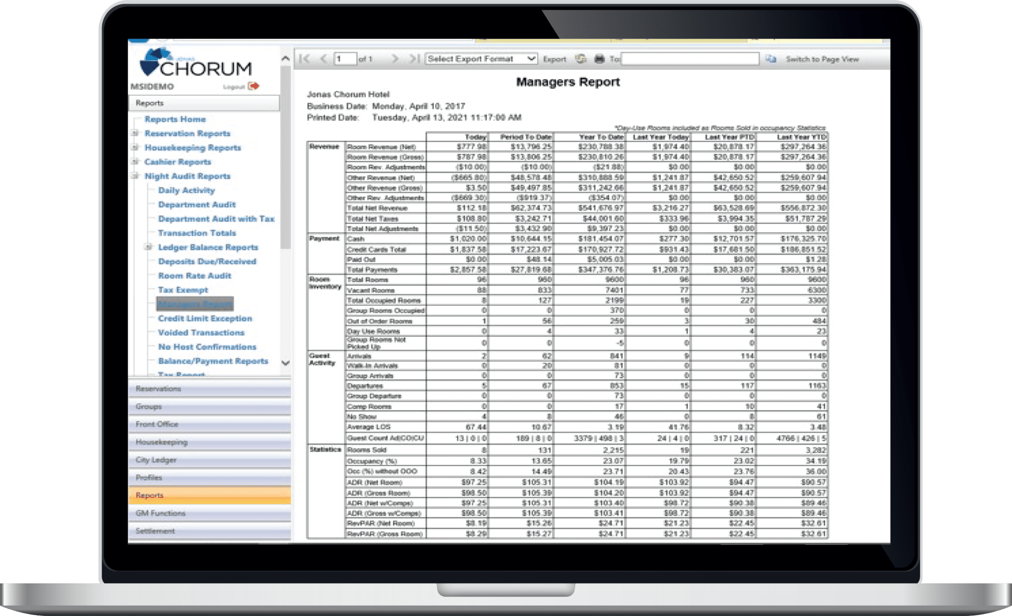 Chorum PMS - Cloud Based Hotel PMS - Jonas Chorum